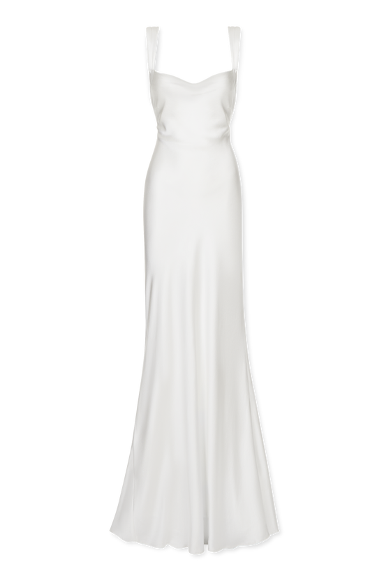 STYLE 067 // SILK SATIN COWL NECK DRESS – THE OWN STUDIO