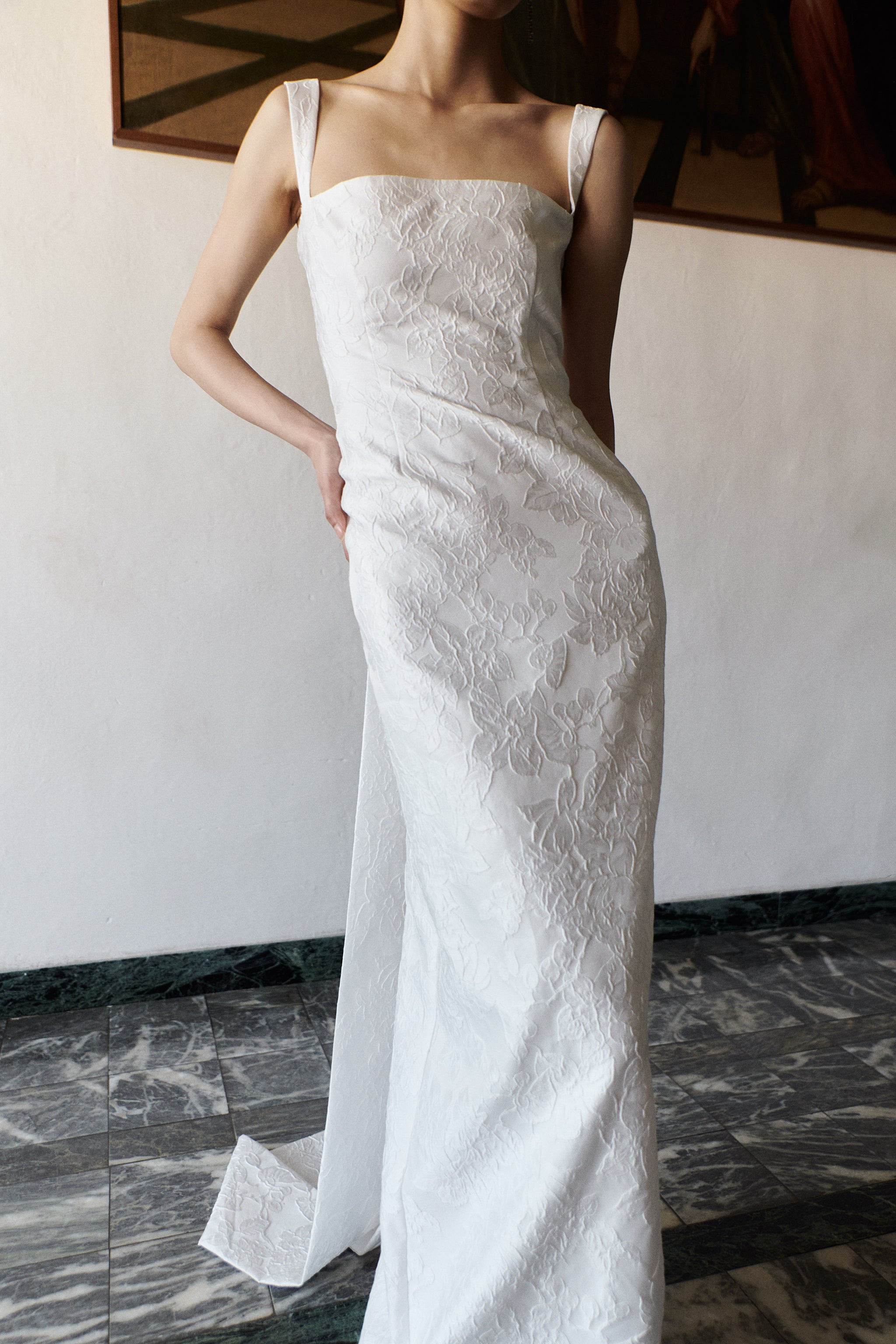 STYLE 106 // COLUMN GOWN WITH SASHES – THE OWN STUDIO
