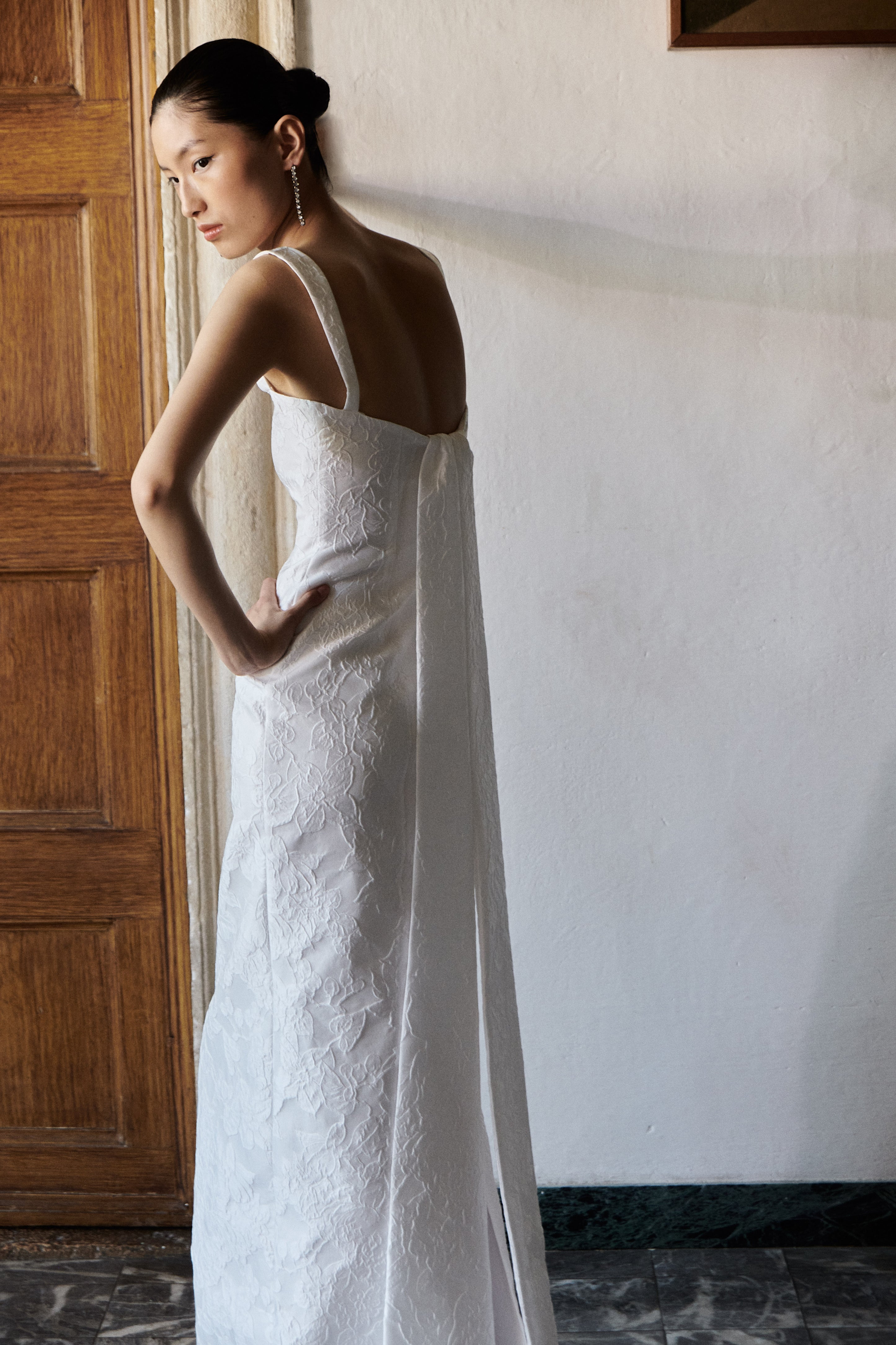 STYLE 106 // COLUMN GOWN WITH SASHES – THE OWN STUDIO